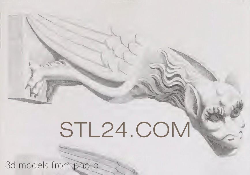 Gargoyles - GARGOYLE_0182 - | 3D model 3DSMAX / OBJ / STL. 3D stl model ...