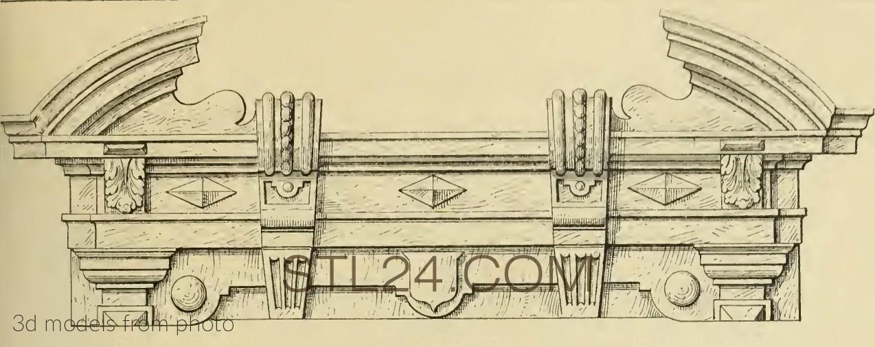 Door gables and keystones - PEDIMENT_0938 - | 3D model 3DSMAX / OBJ ...