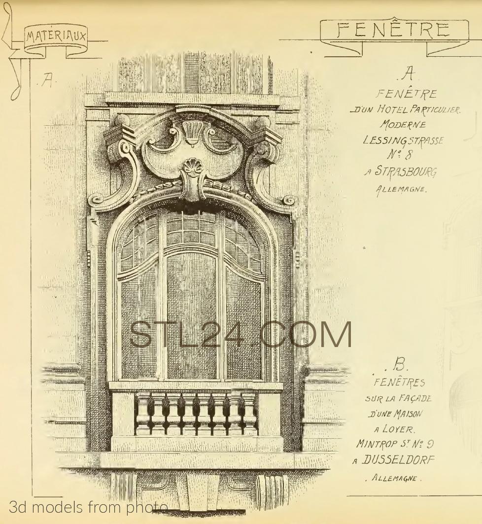 Carved Windows - WINDOW_0141 - | 3D model 3DSMAX / OBJ / STL. 3D stl ...
