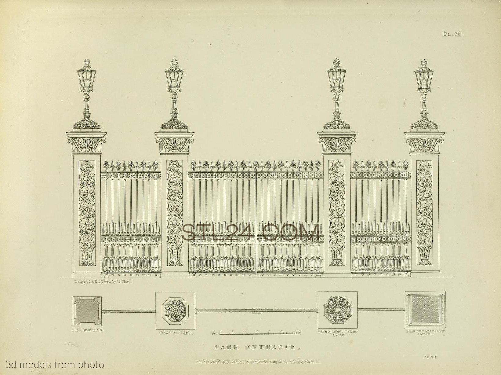 Wrought iron lattices - FORGED FENCE_0002 - | 3D model 3DSMAX / OBJ ...
