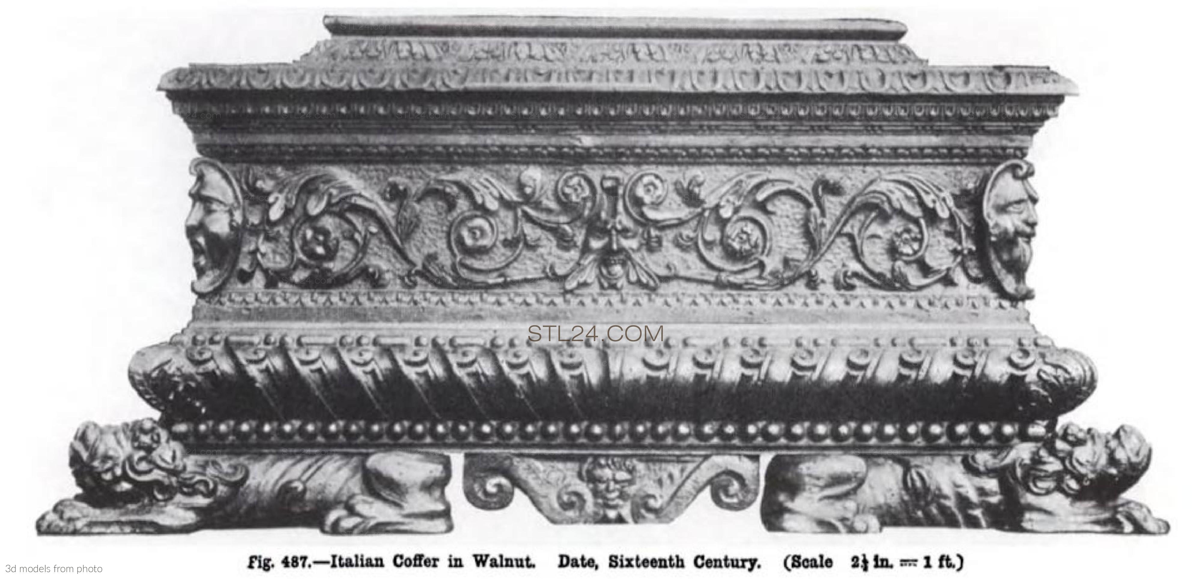 Chests - CHEST_0031 - | 3D model 3DSMAX / OBJ / STL. 3D stl model for CNC