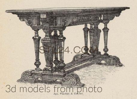 Dining tables - DINING TABLE_0013 - | 3D model 3DSMAX / OBJ / STL. 3D ...