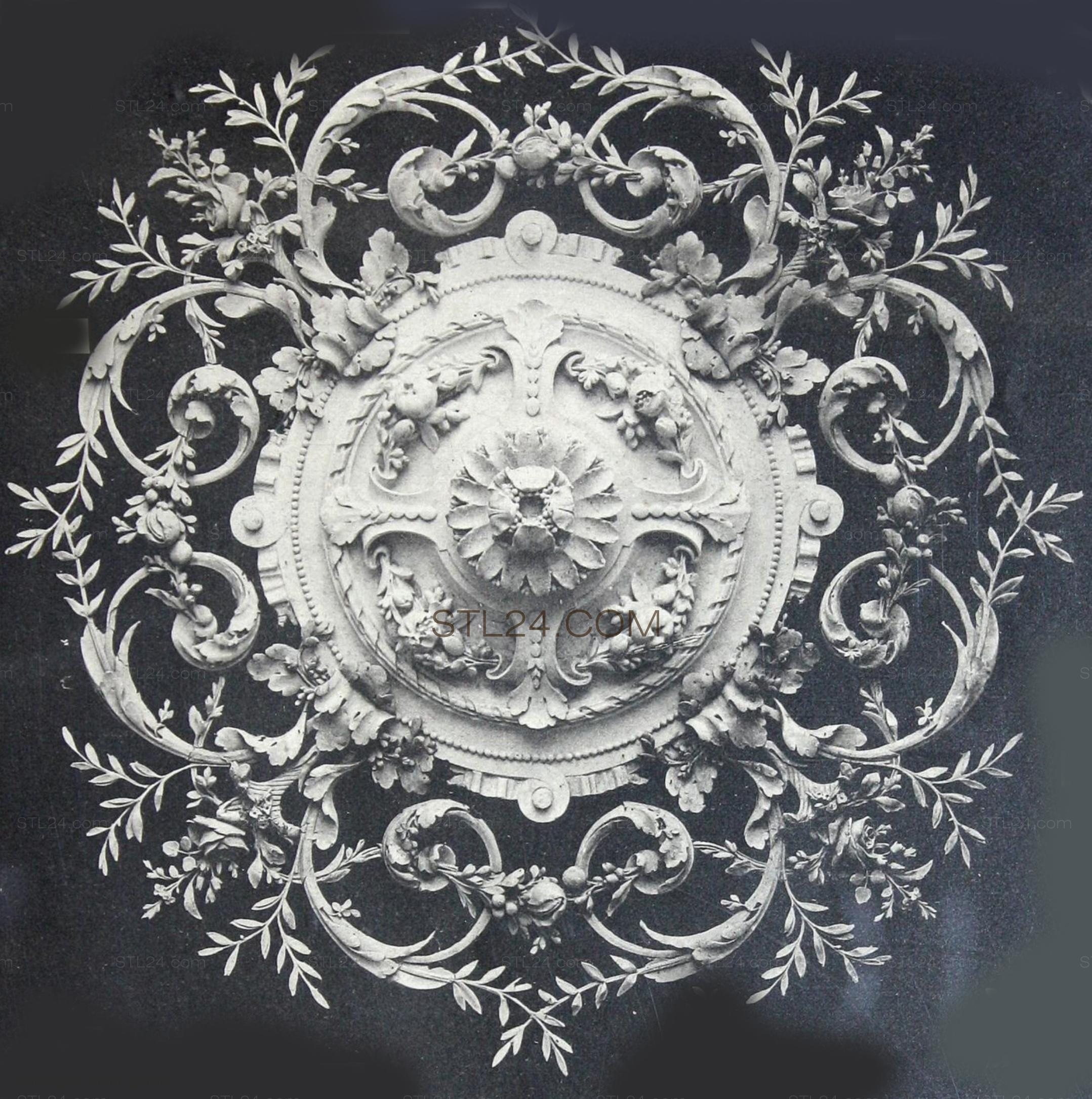 Ceiling rosettes - CEILING ROSETTE_0094 - | 3D model 3DSMAX / OBJ / STL ...