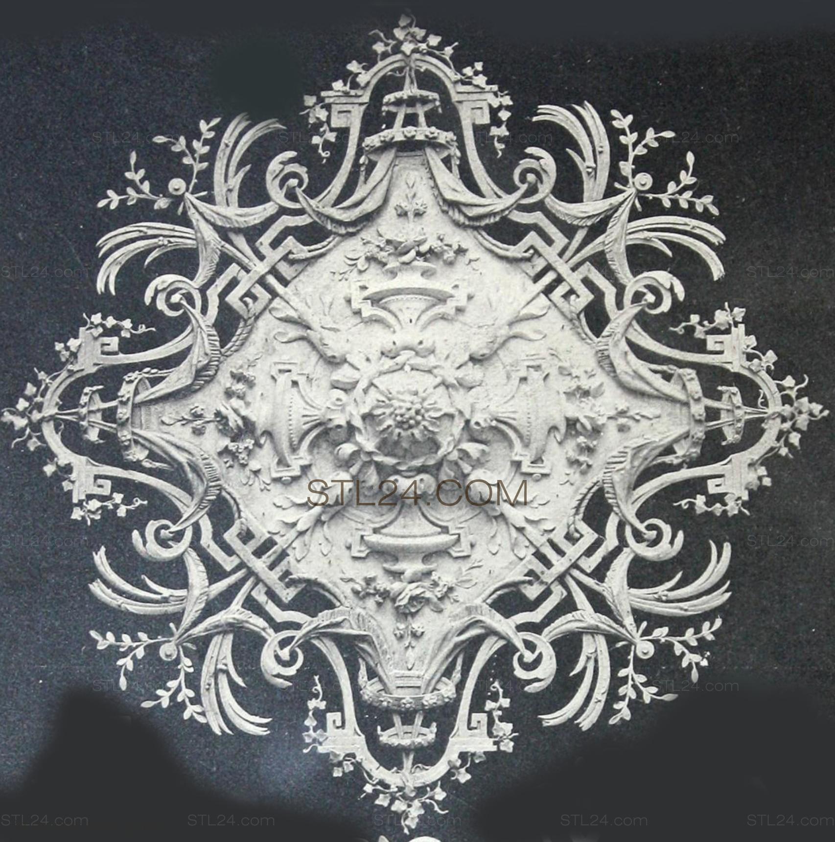 Ceiling rosettes - CEILING ROSETTE_0102 - | 3D model 3DSMAX / OBJ / STL ...