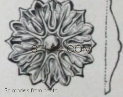 Rosettes - ROSETTE_0735 - | 3D model 3DSMAX / OBJ / STL. 3D stl model ...