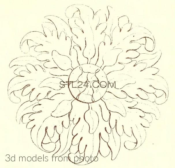 Rosettes - ROSETTE_1361 - | 3D model 3DSMAX / OBJ / STL. 3D stl model ...