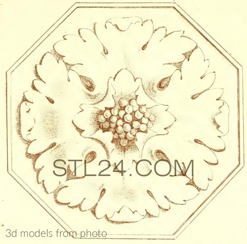Rosettes - ROSETTE_1380 - | 3D model 3DSMAX / OBJ / STL. 3D stl model ...