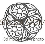 Rosettes - ROSETTE_1448 - | 3D model 3DSMAX / OBJ / STL. 3D stl model ...