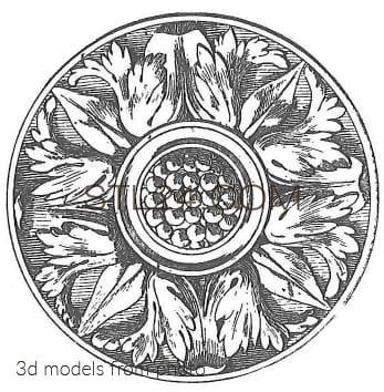 Rosettes - ROSETTE_1454 - | 3D model 3DSMAX / OBJ / STL. 3D stl model ...