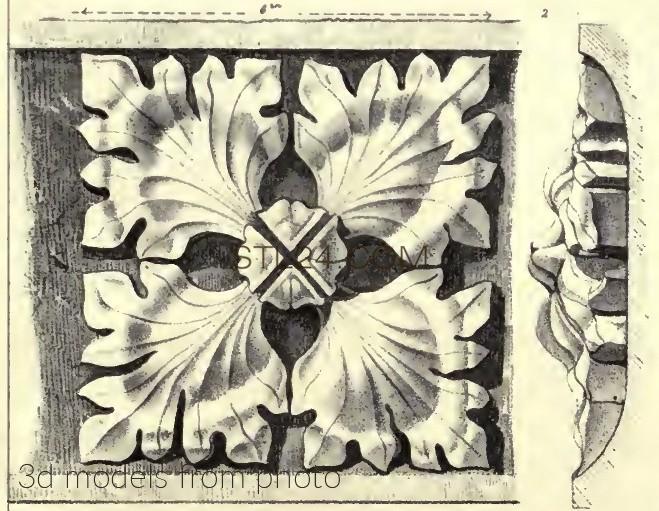 Rosettes - ROSETTE_1524 - | 3D model 3DSMAX / OBJ / STL. 3D stl model ...