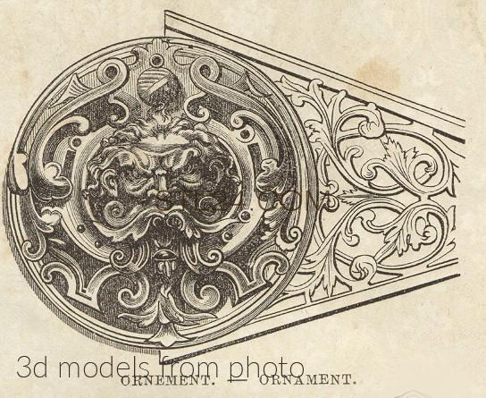 Rosettes - ROSETTE_1629 - | 3D model 3DSMAX / OBJ / STL. 3D stl model ...