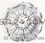 Rosettes - ROSETTE_1945 - | 3D model 3DSMAX / OBJ / STL. 3D stl model ...