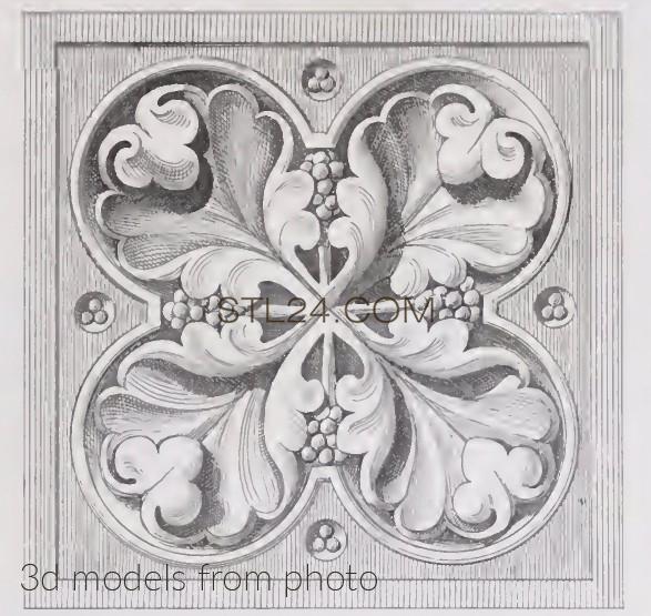 Rosettes - ROSETTE_2127 - | 3D model 3DSMAX / OBJ / STL. 3D stl model ...