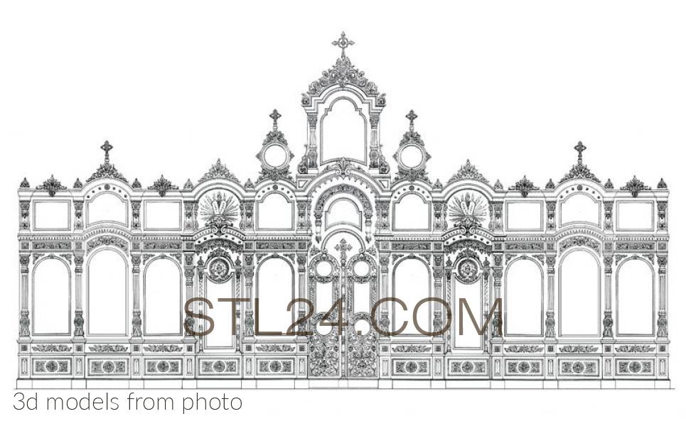 Iconostases - ICONOSTASIS_0210 - | 3D model 3DSMAX / OBJ / STL. 3D stl ...