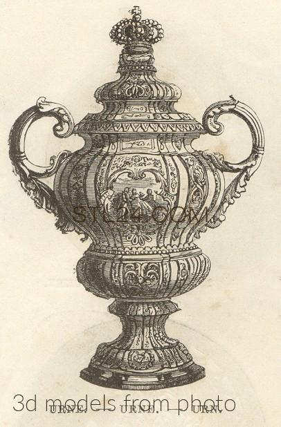 Urns - URN_0083 - | 3D model 3DSMAX / OBJ / STL. 3D stl model for CNC