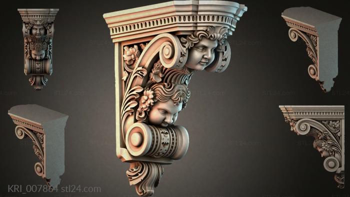 Brackets of different styles - KRI_007864. 3D stl model for CNC