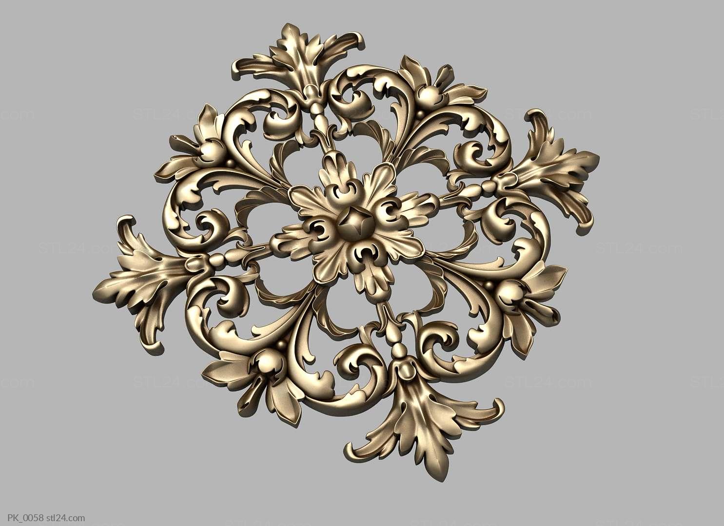 Панели квадратные - , PK_0058 | 3D модель для ЧПУ станка