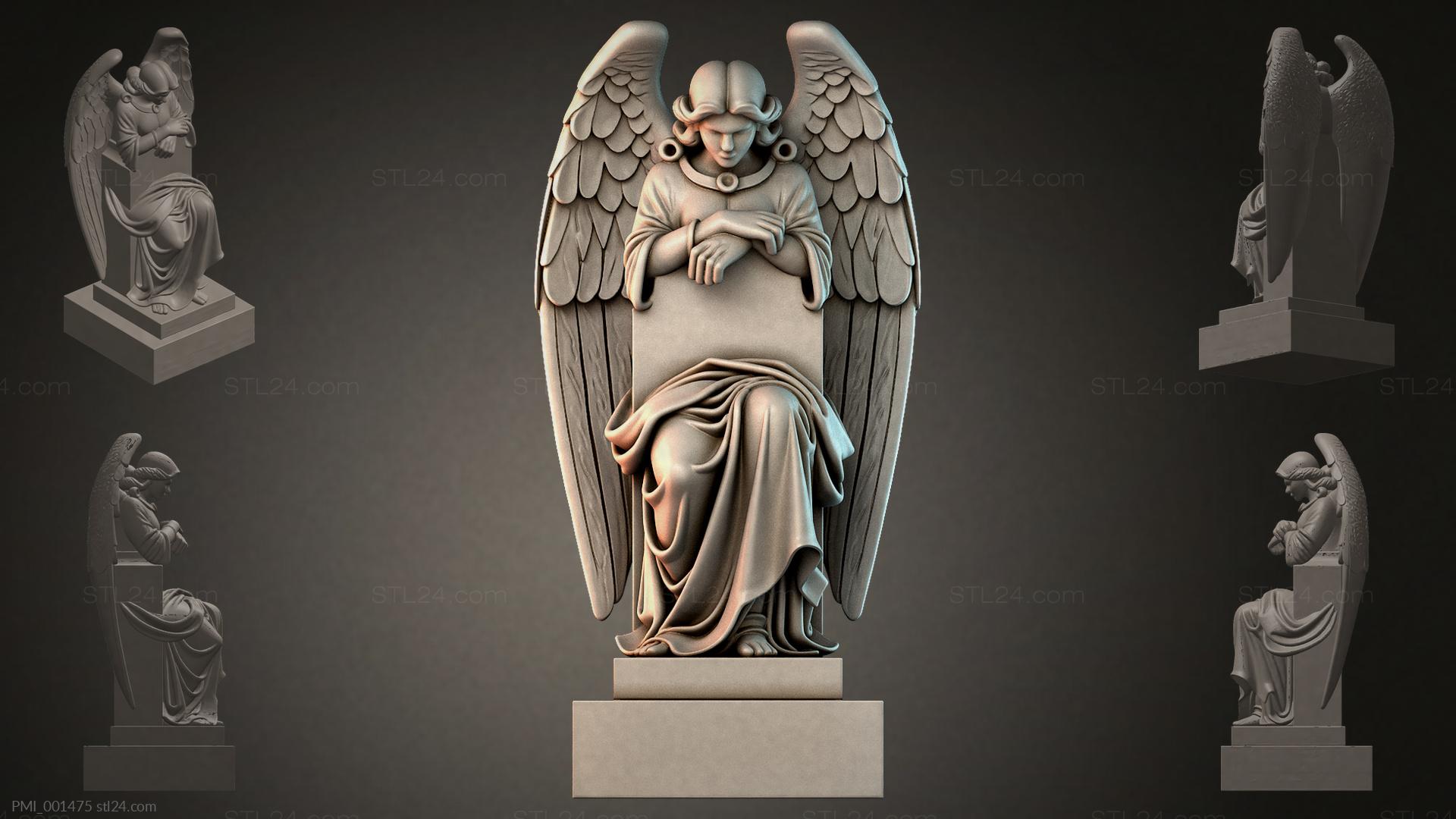 Various monuments - Angel in the Clouds, PMI_001475. 3D stl model for CNC
