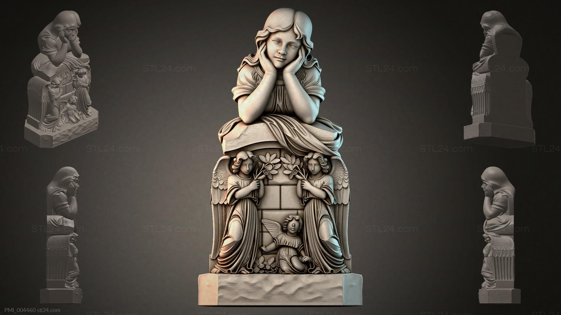 Various monuments - The Sorrowful Face of the Stele, PMI_004460. 3D stl ...