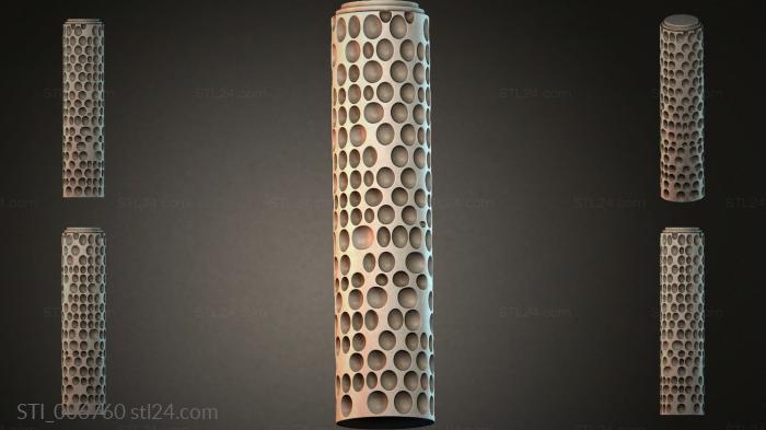 Different pillars - STI_006760. 3D stl model for CNC