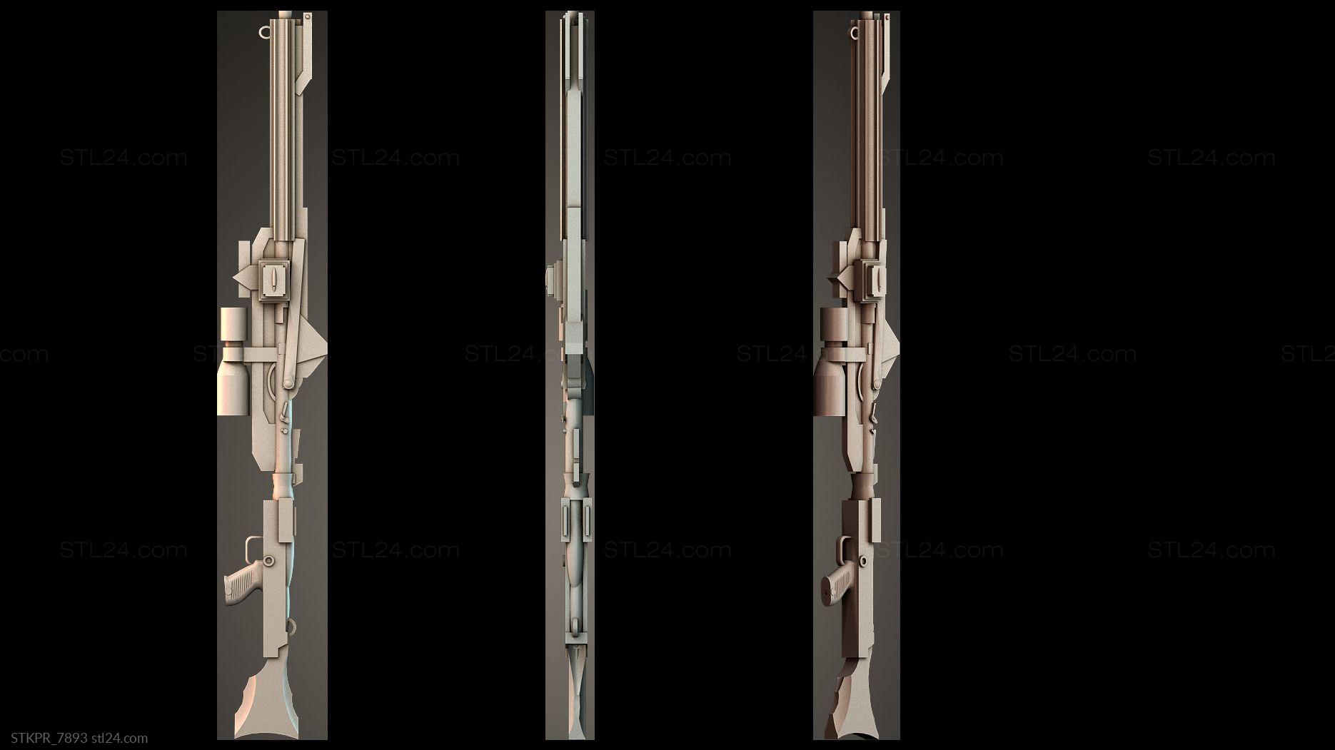 Figurines simple - Futuristic Rifle Design, STKPR_7893. 3D stl model ...