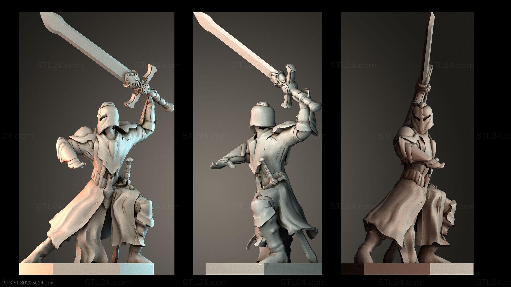 Figurines simple - STKPR_8020. 3D stl model for CNC