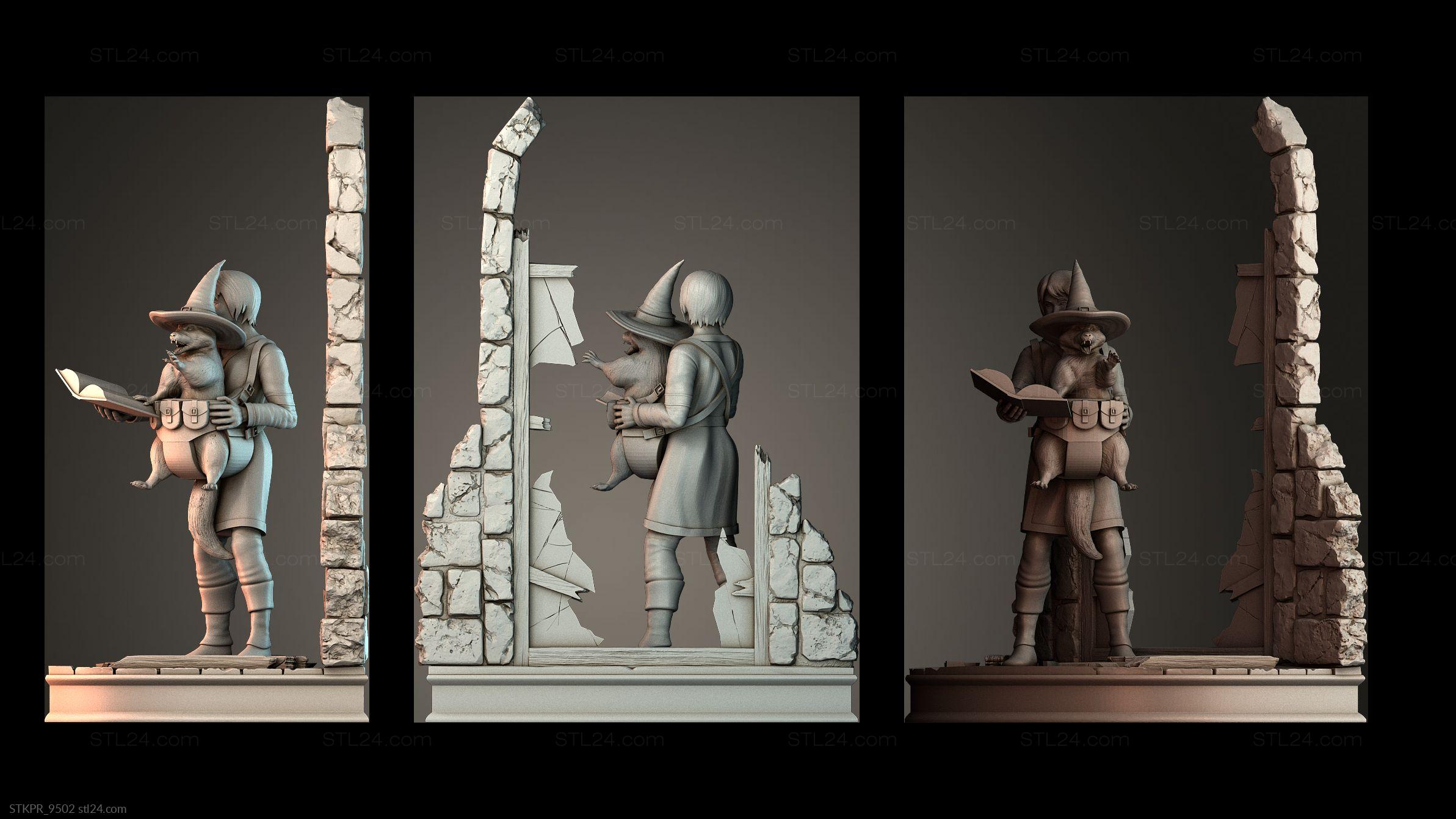 Figurines simple - STKPR_9502. 3D stl model for CNC