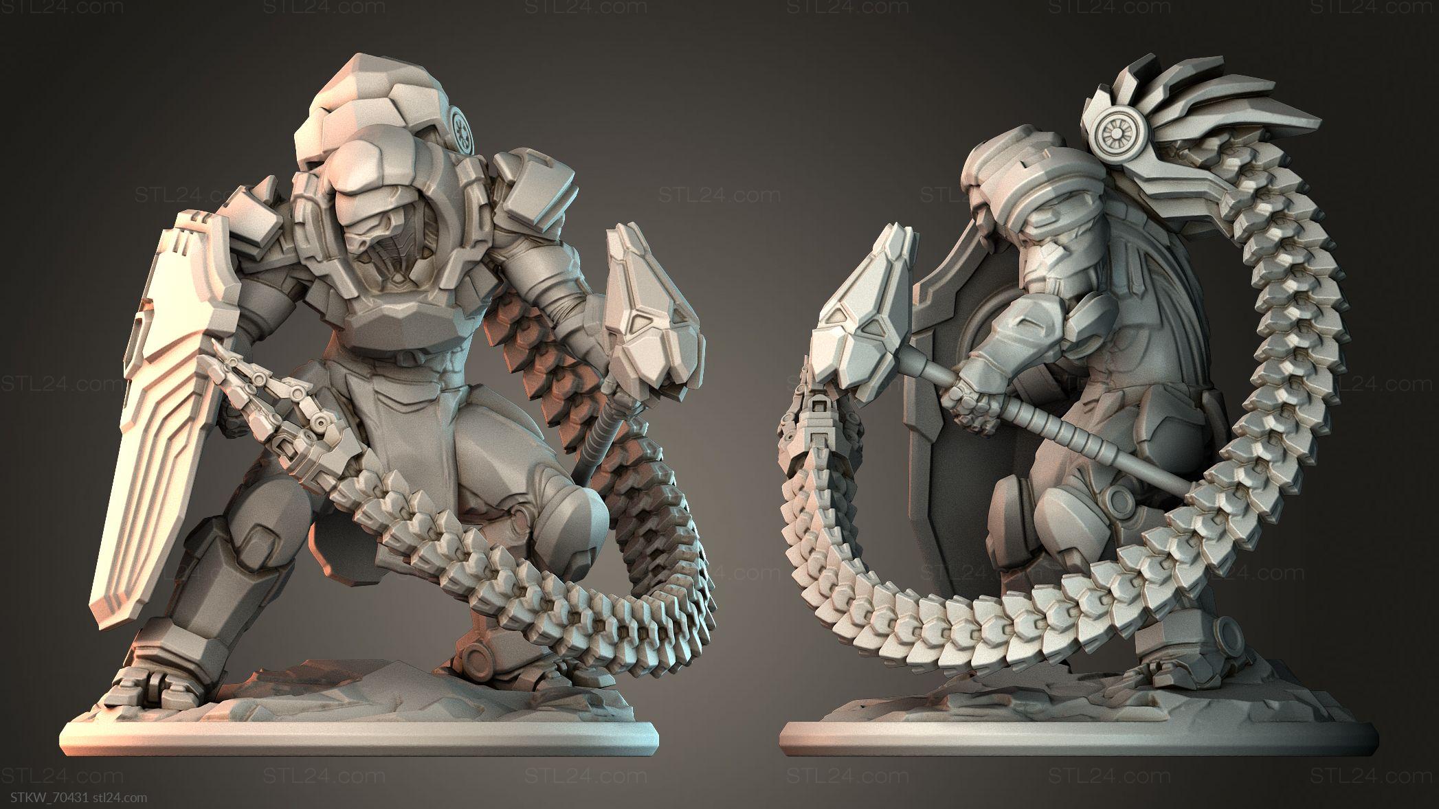 Military figurines - TentaSteel Assault cyborg, STKW_70431. 3D stl ...